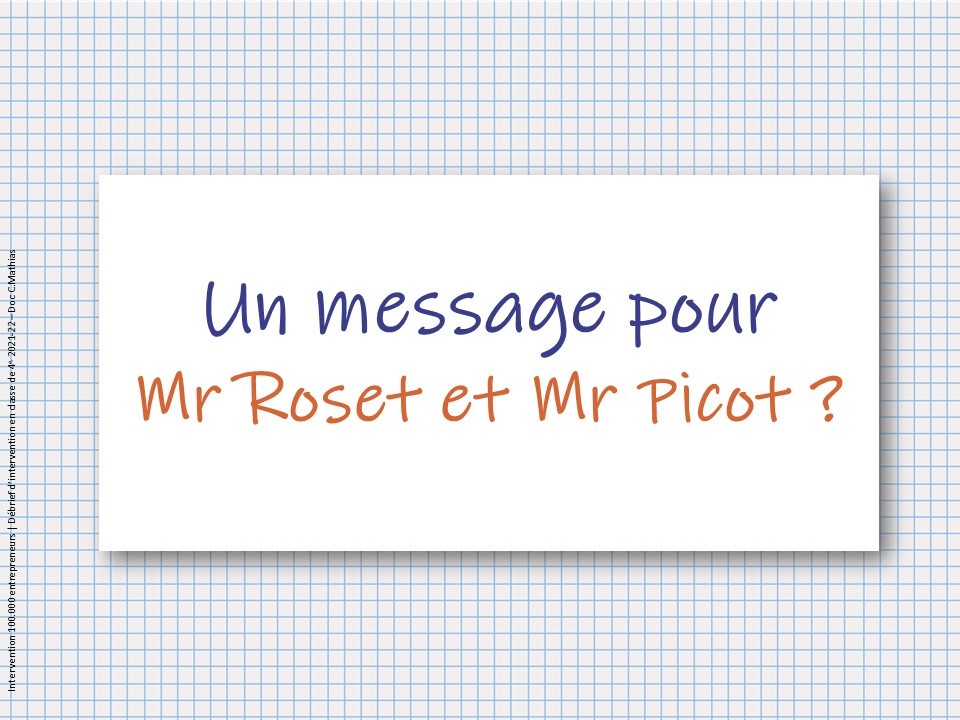 Projet "100 000 entrepreneurs" (2021-22) Intervention P.Roset et J ...